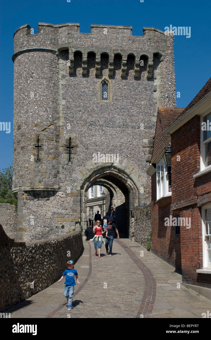 Lewes Castle Gateway Stock Photo - Alamy