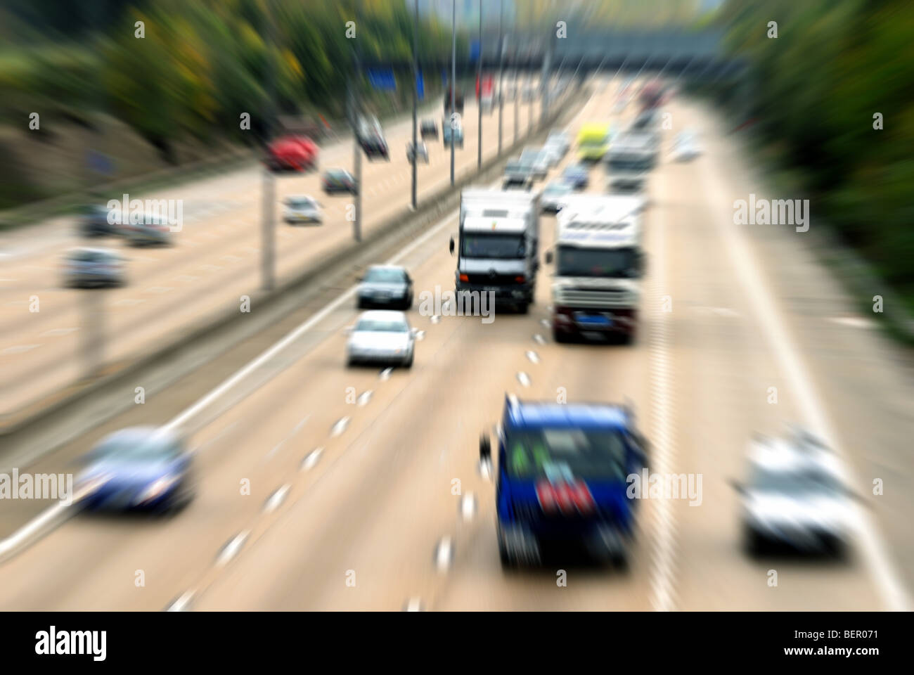 Moving traffic on motorway hi-res stock photography and images - Alamy