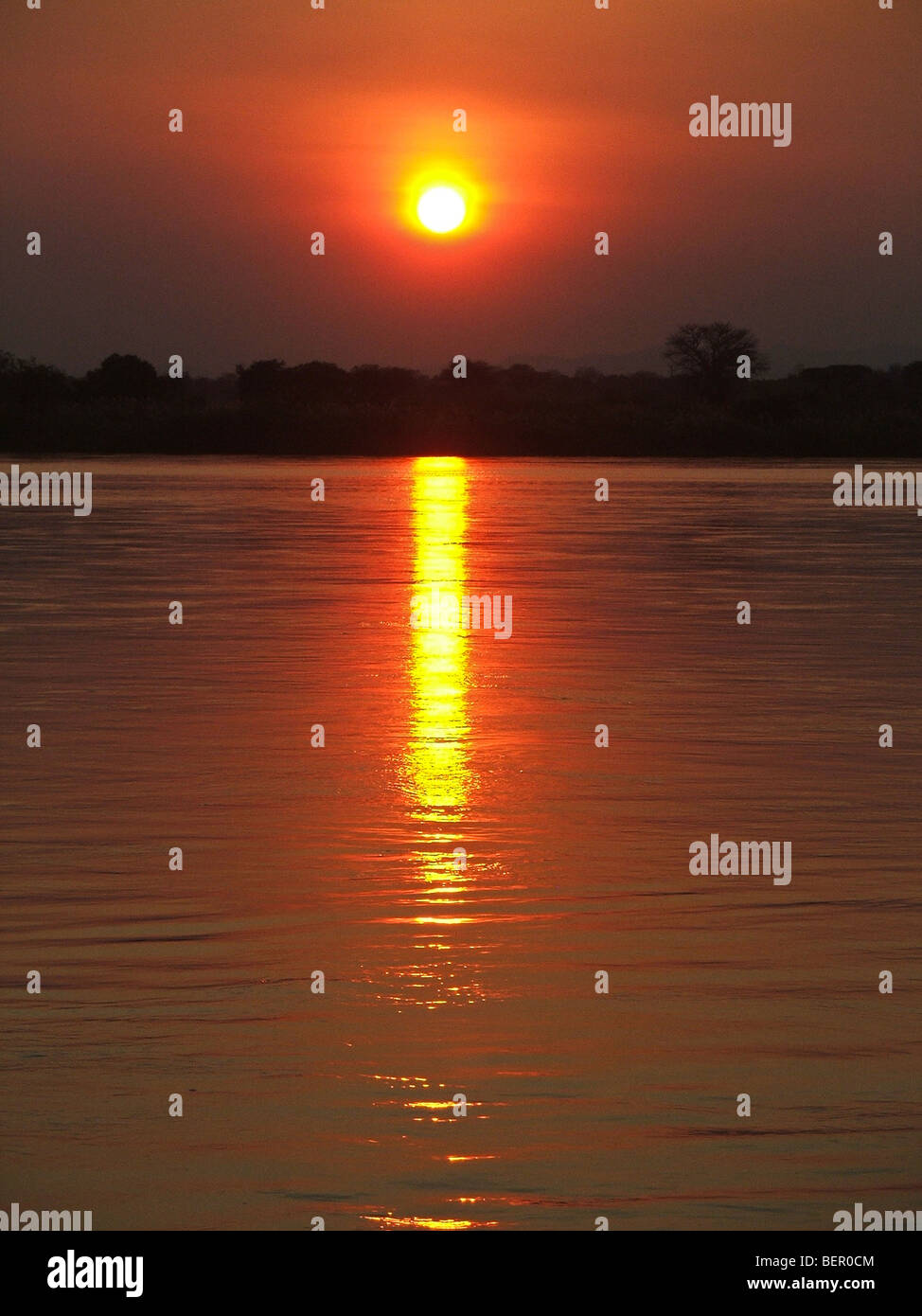 Lower Zambezi sunset Zambia Africa Stock Photo - Alamy