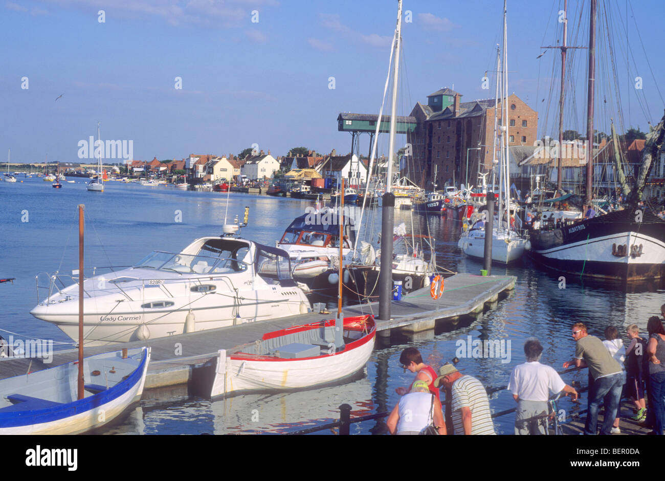 Wells next the Sea harbour, Norfolk coast coastal town seaside resort ...