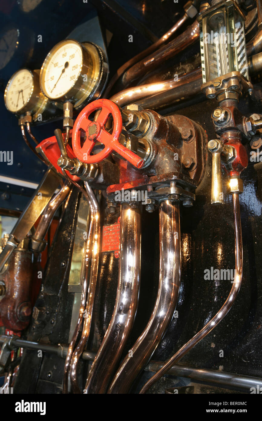 Close up view of the Mallard locomotive engine controls at the National ...