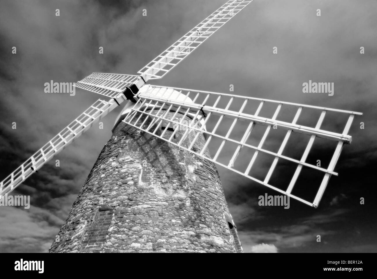 Black Windmill With Sails High Resolution Stock Photography and Images ...