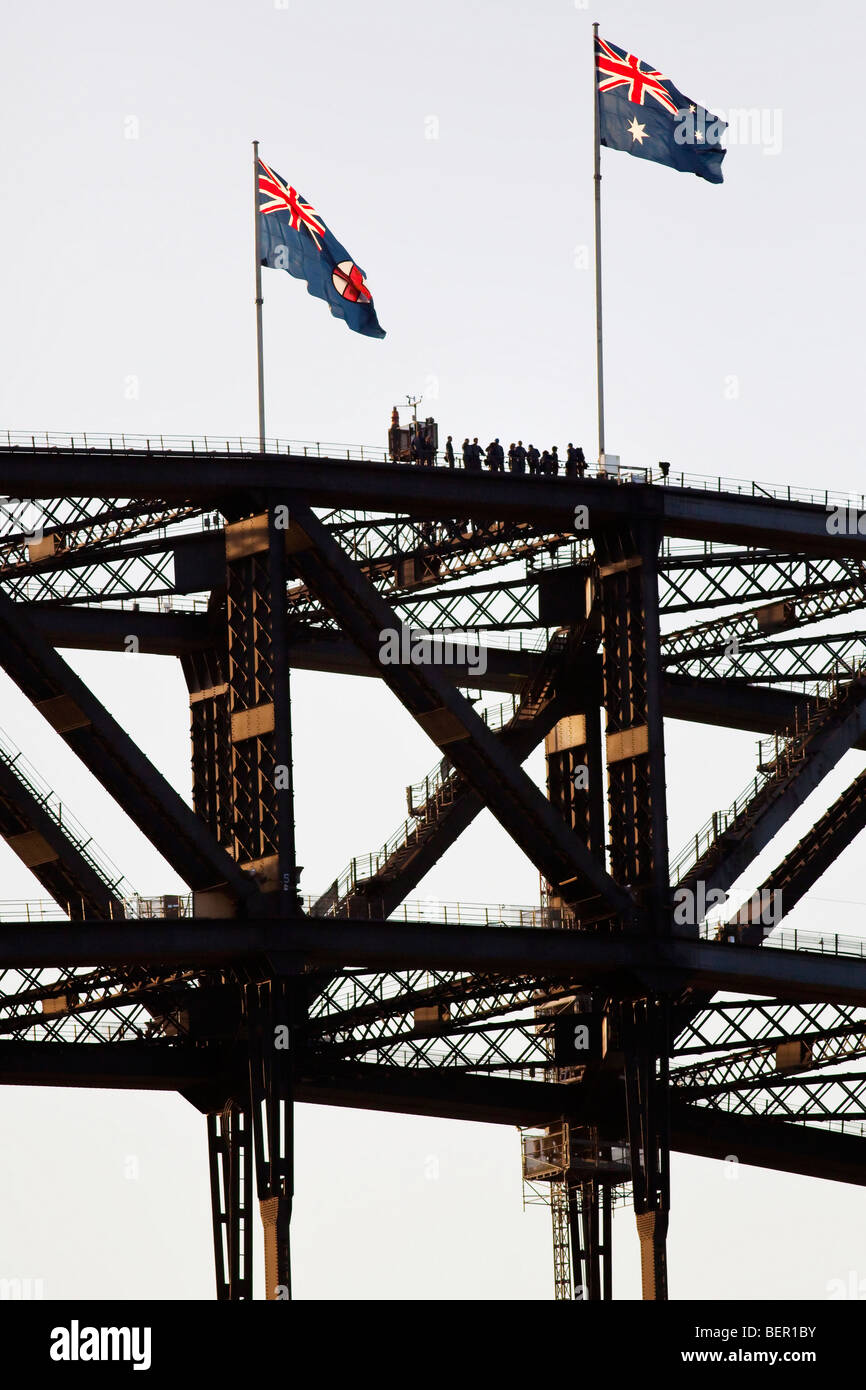 Group of people walking across bridge hi-res stock photography and ...