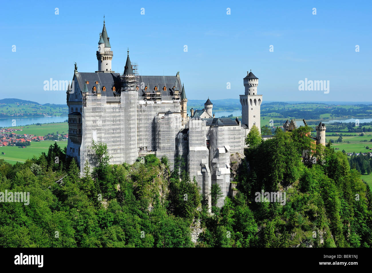 Neuschwanstein Castle, District of Ostallgäu, Bavaria, Germany Stock ...