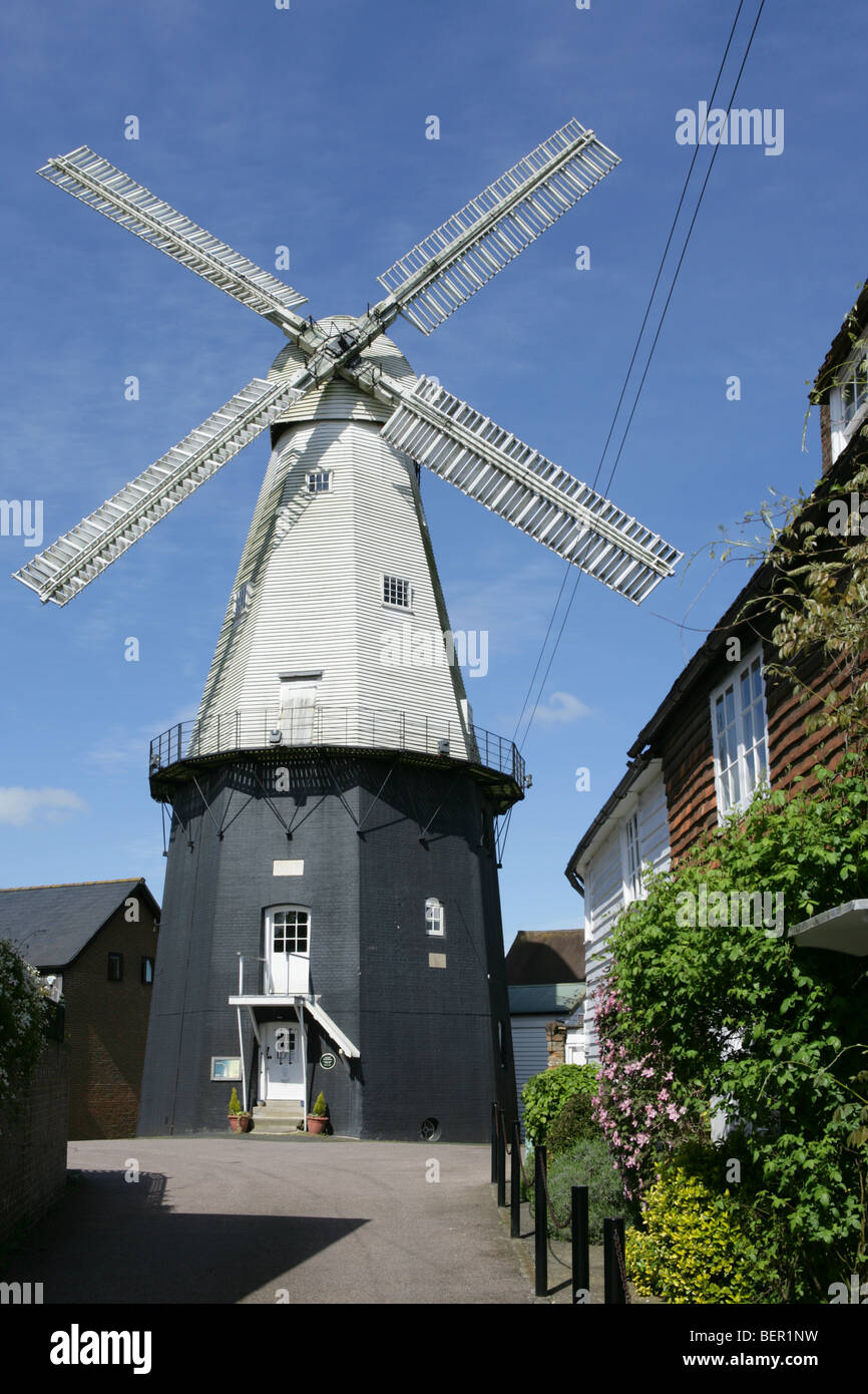 Union Windmill, Cranbrook, 1814: England's largest smock mill Stock ...