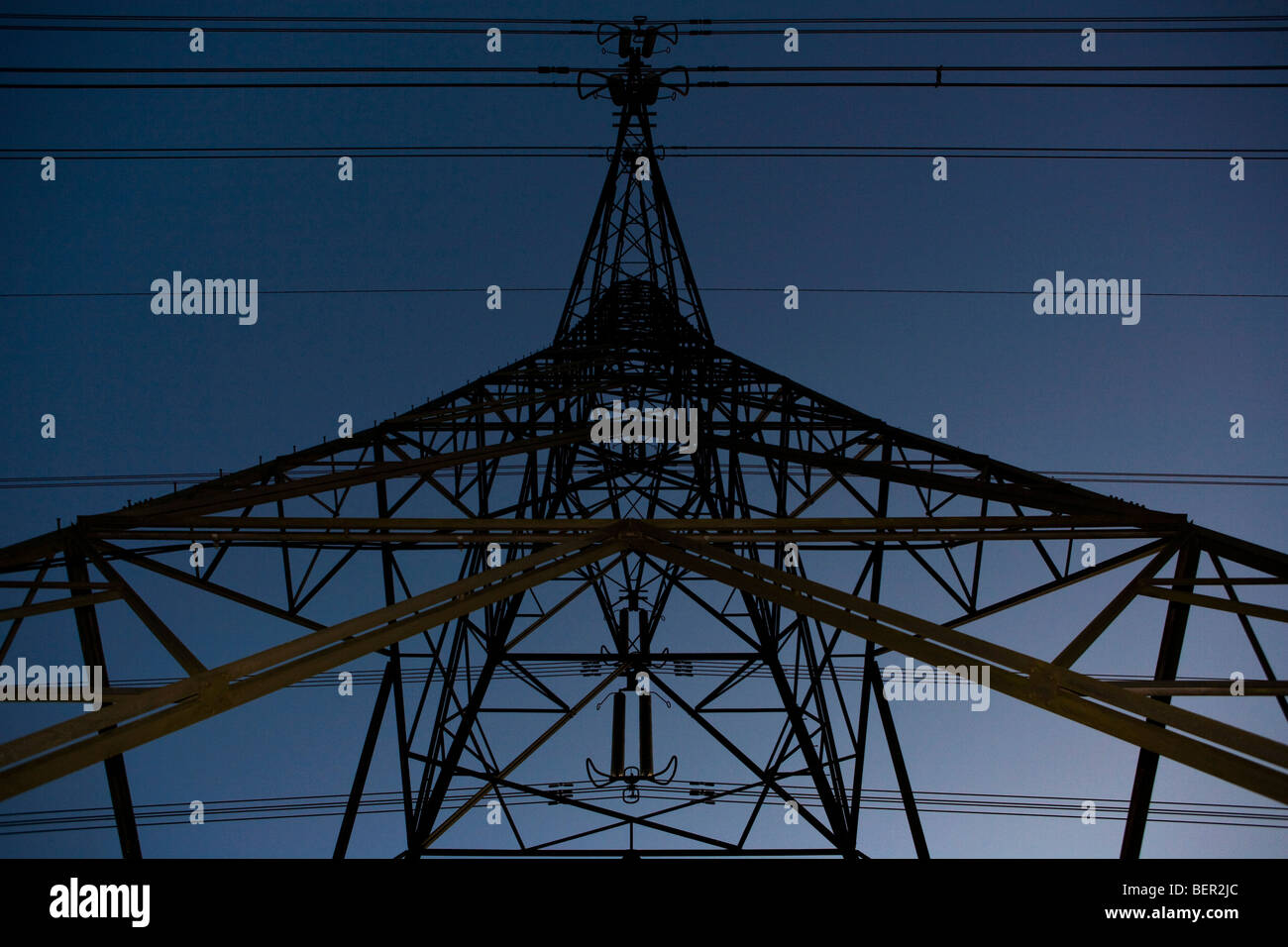Pylons and power cables 3 Stock Photo - Alamy
