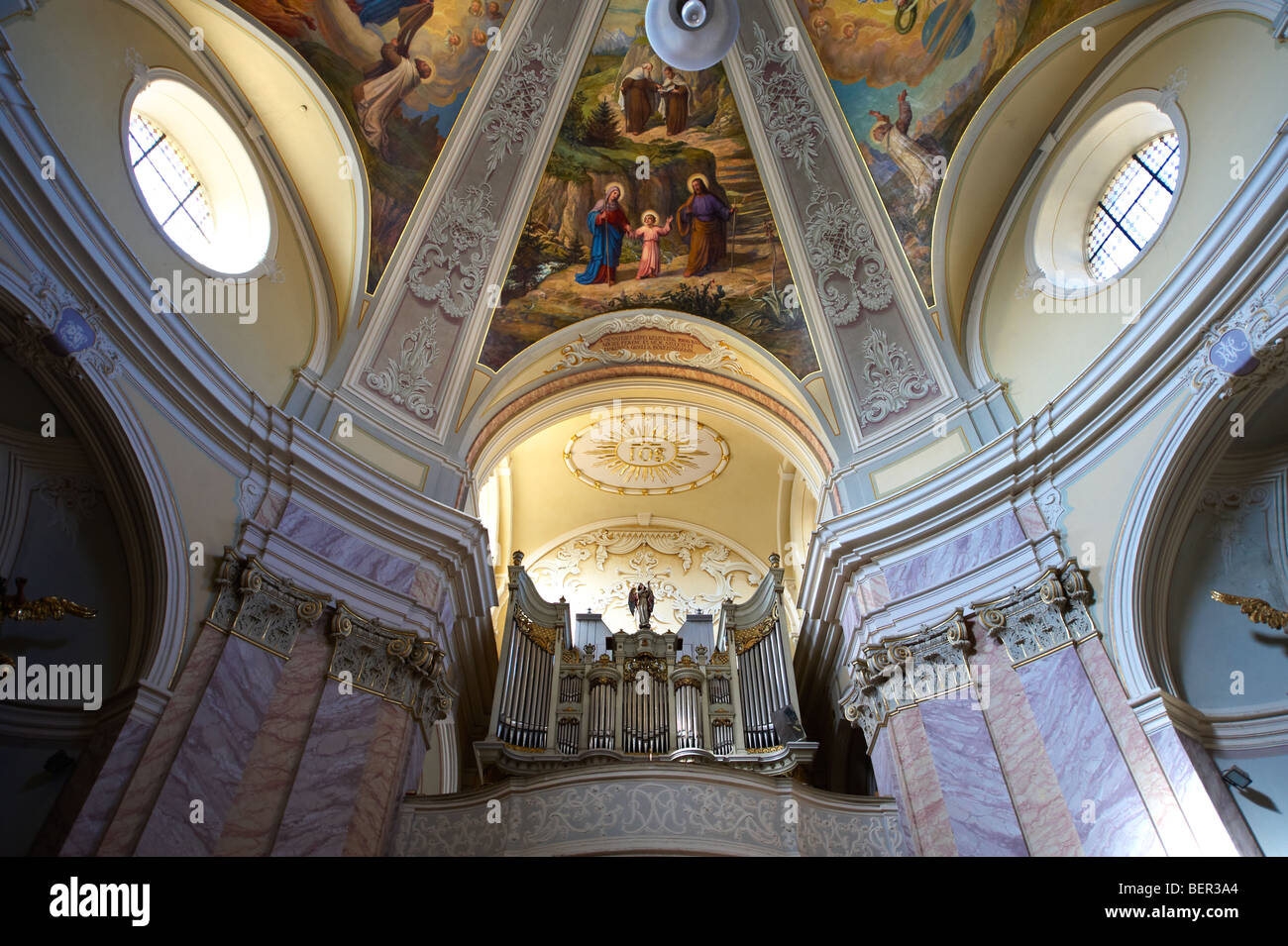 Baroque interior of The Carmelite church - ( Győr ) Gyor Hungary Stock ...