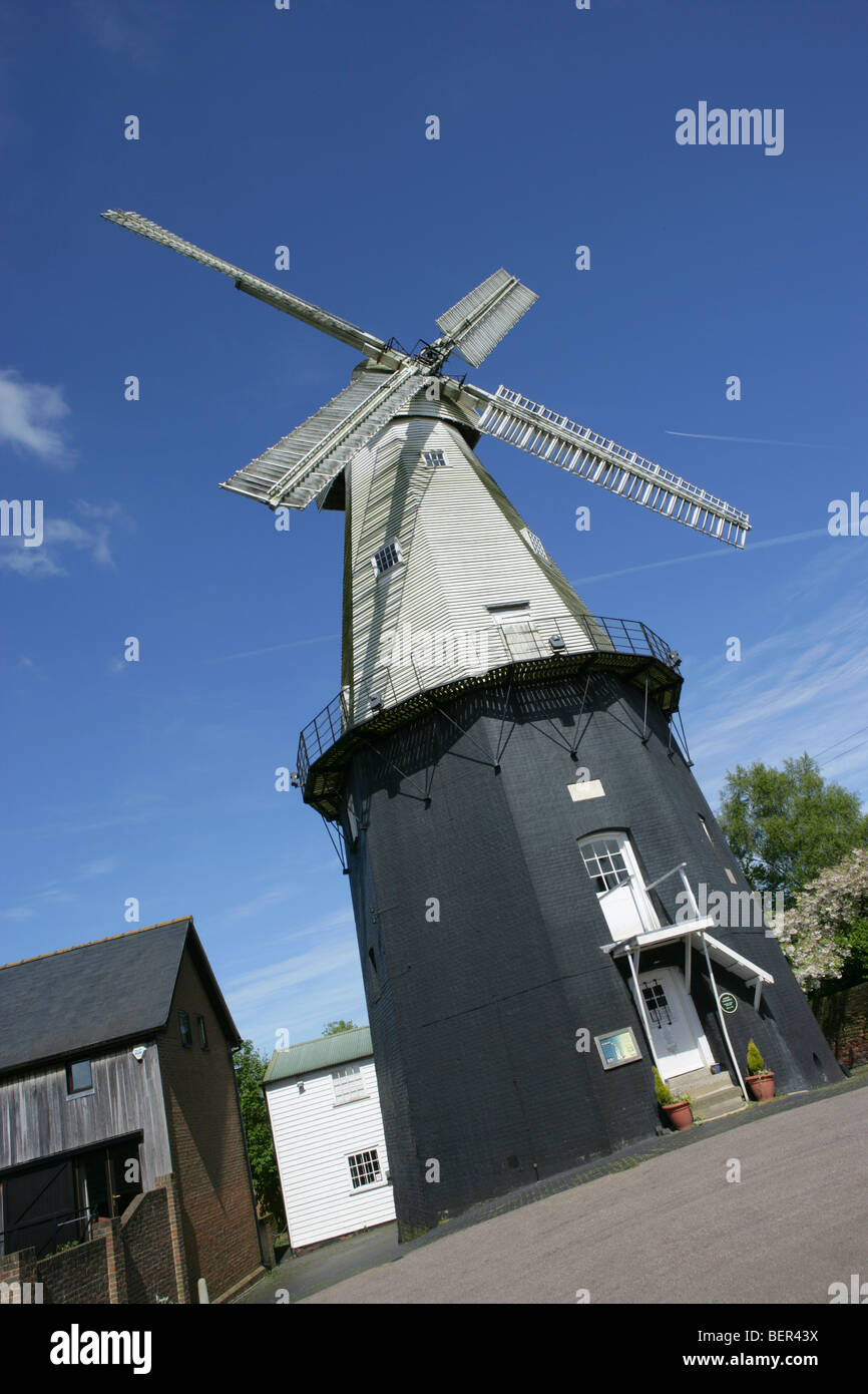 Union Windmill, Cranbrook, 1814: England's largest smock mill Stock ...