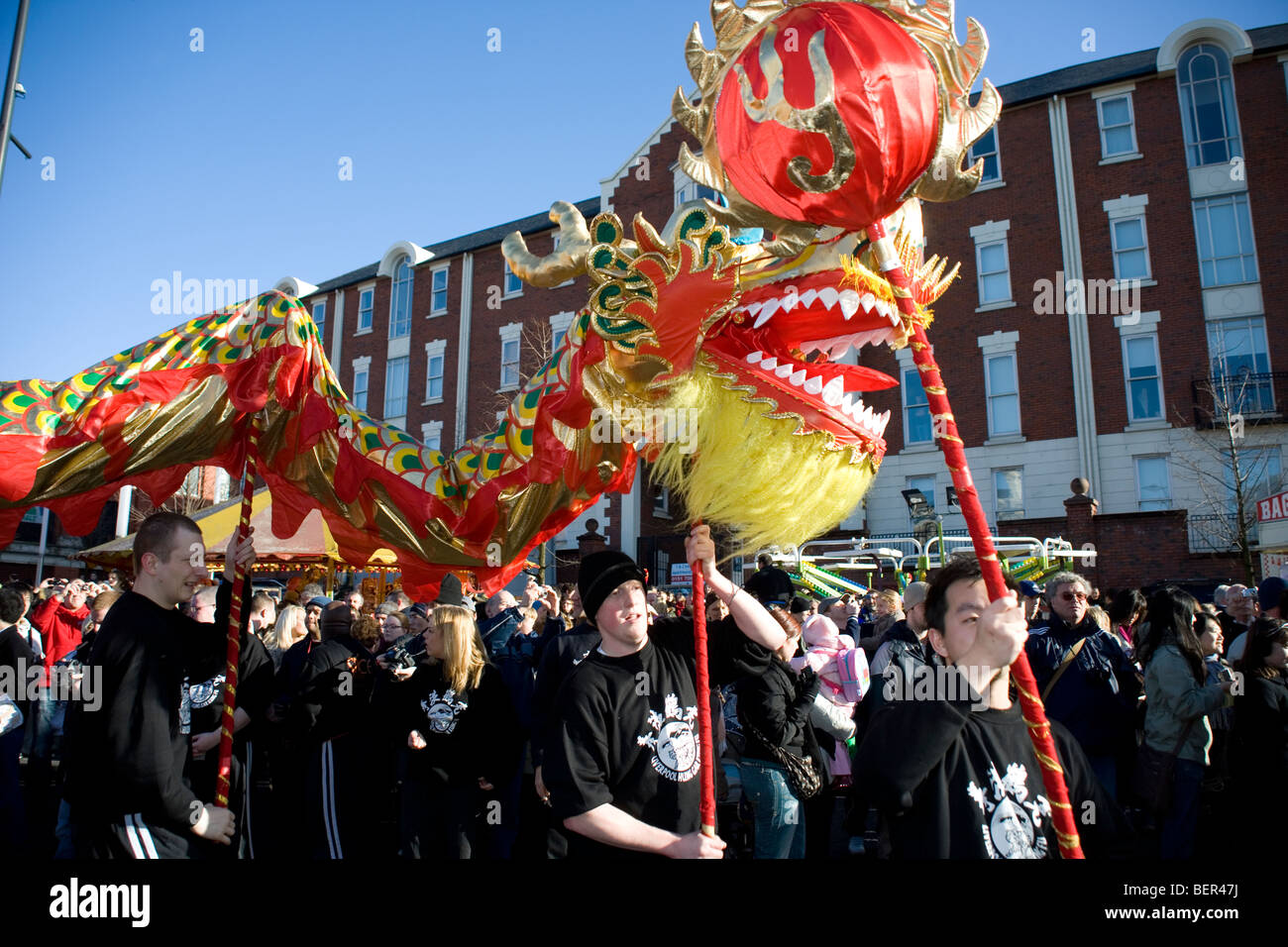 Chinese New Year celebrations in the Chinese quarter of Liverpool ...