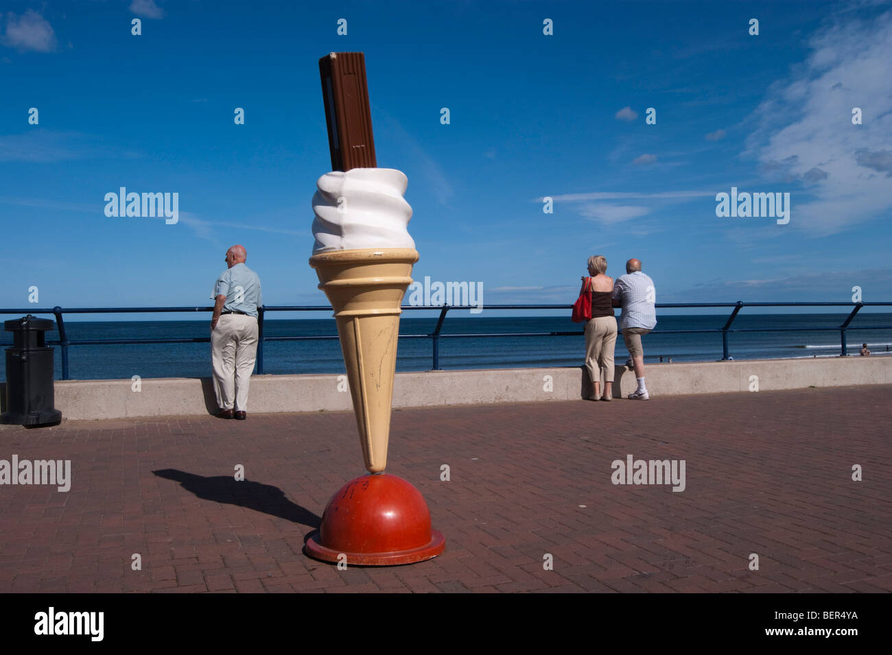 Spittal beach near Berwick in Northumberland midsummer sunshine outside ...