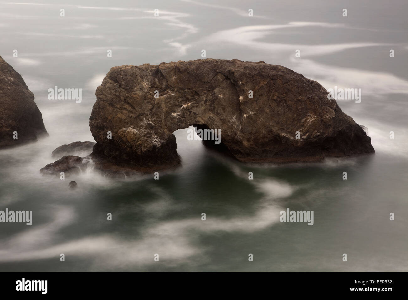 View of Arch Rock Area and Rock Formations, Oregon Coast, Oregon, USA ...