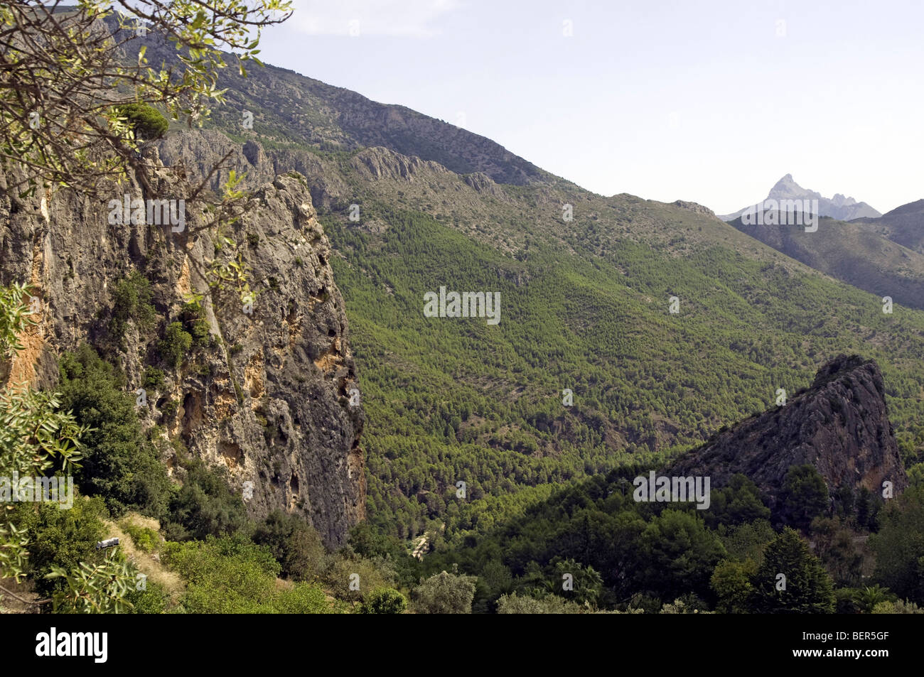 Stunning mountain scenery on route to Guadelest Village, in the region ...
