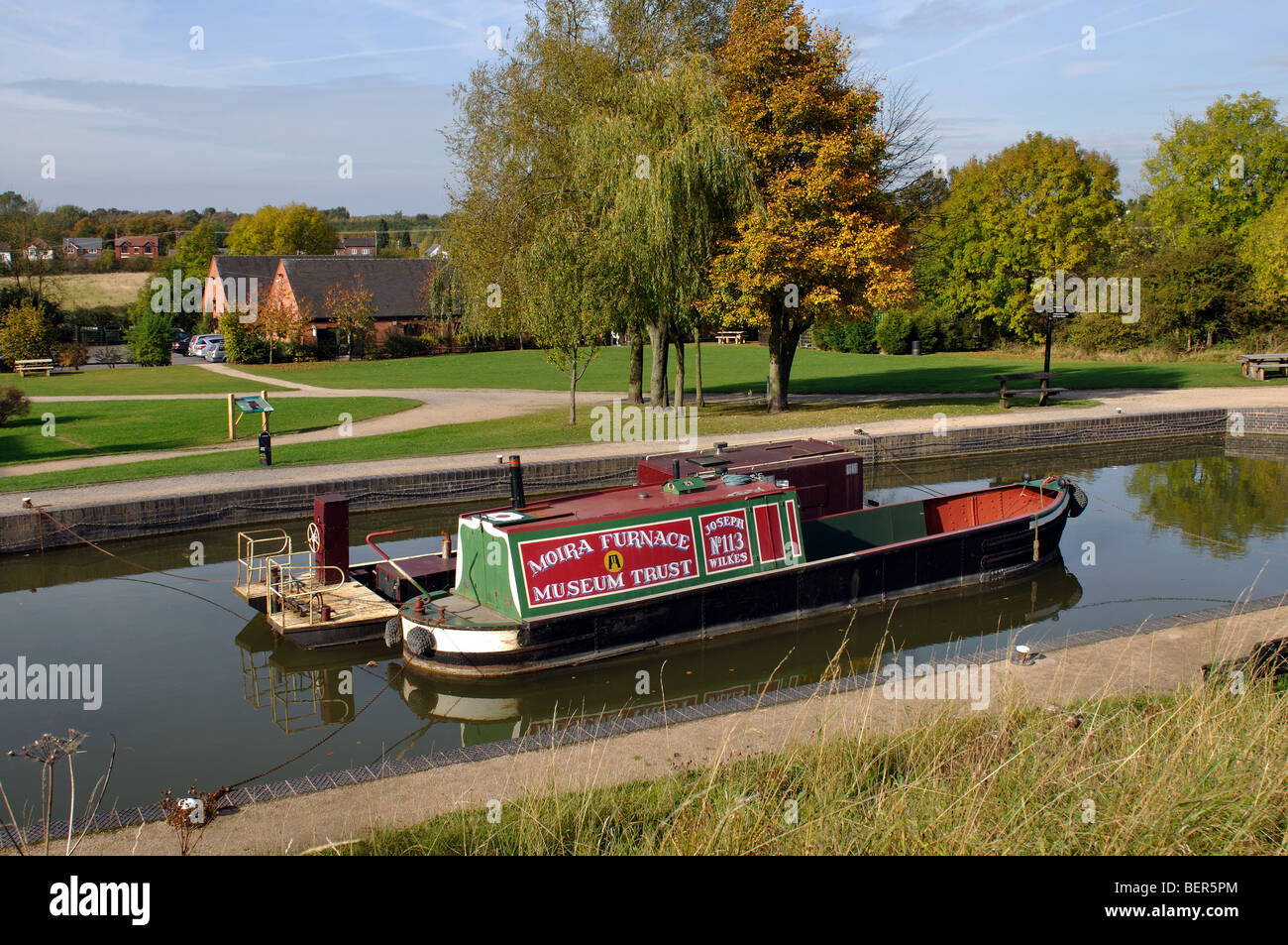 The Ashby Canal at Moira Furnace, Leicestershire, England, UK Stock ...