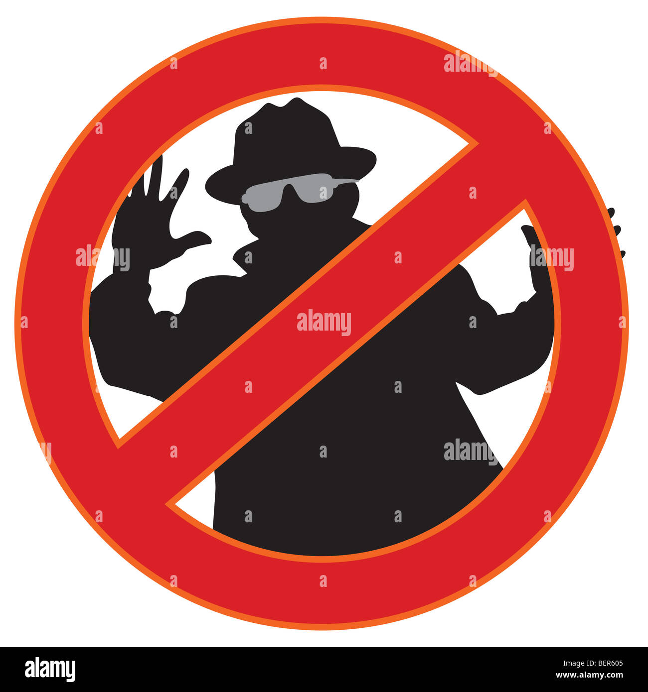 prohibited spying sign Stock Photo - Alamy