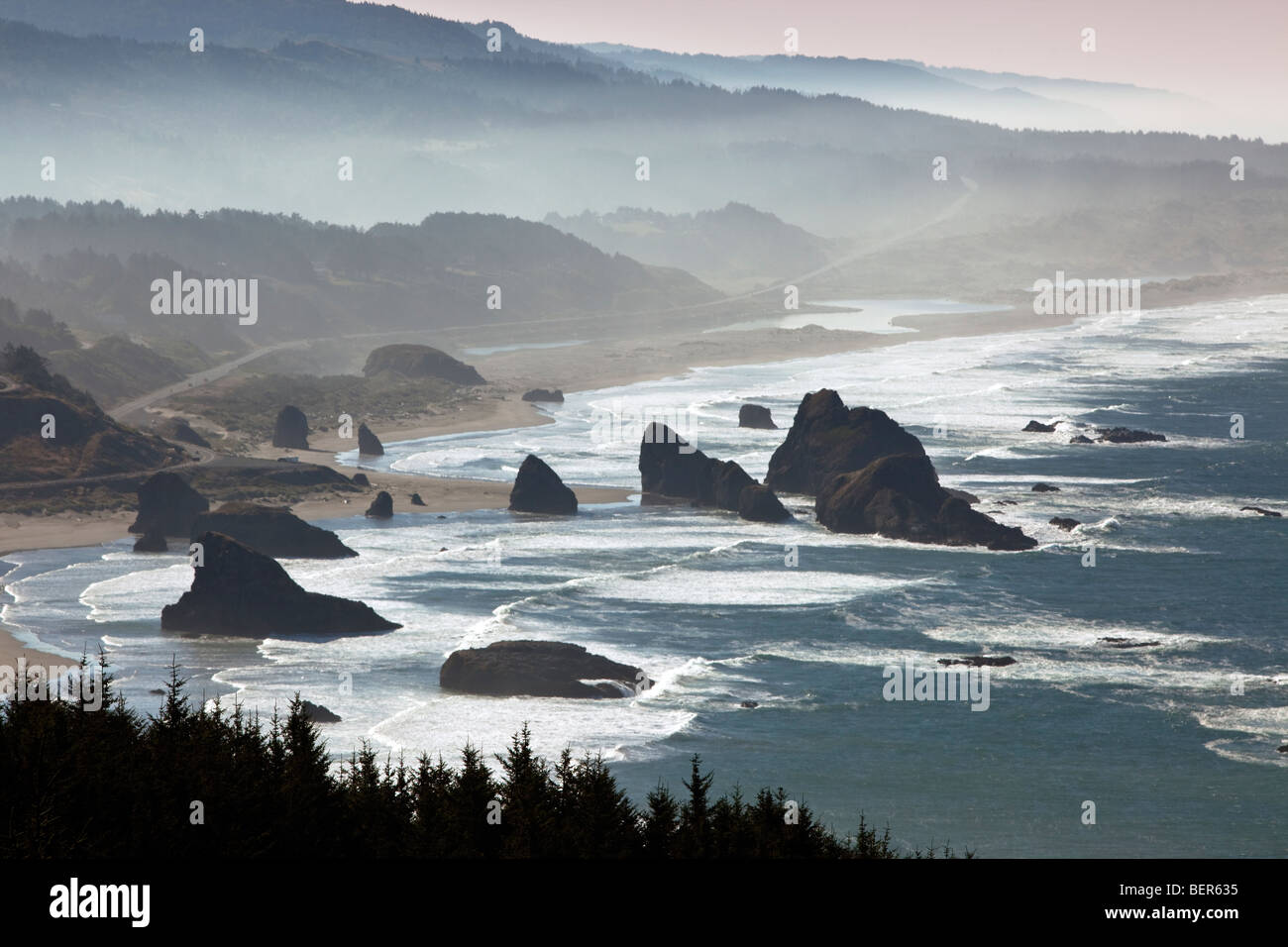 View of scenic Road overlooking Cape Sebastian Stock Photo - Alamy