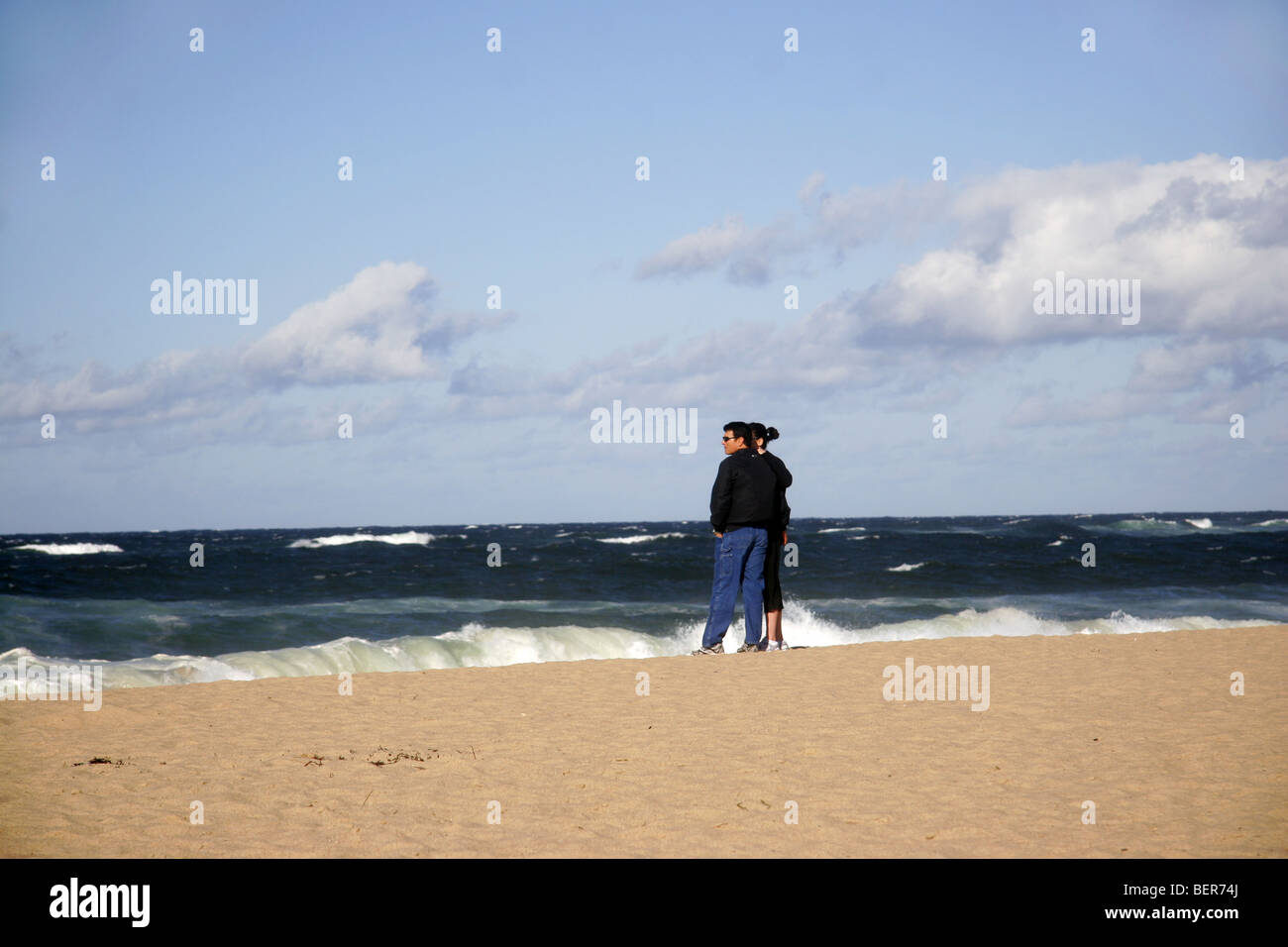 Couple on Beach, Provincetown, Cape Cod, New England, Massachusetts ...