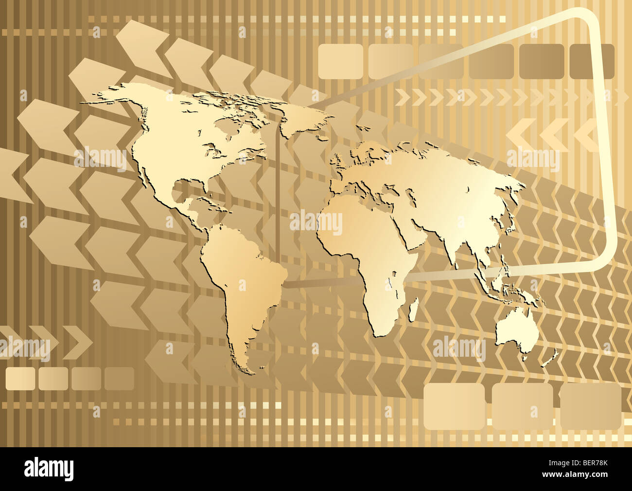 Large gold map Stock Photo - Alamy