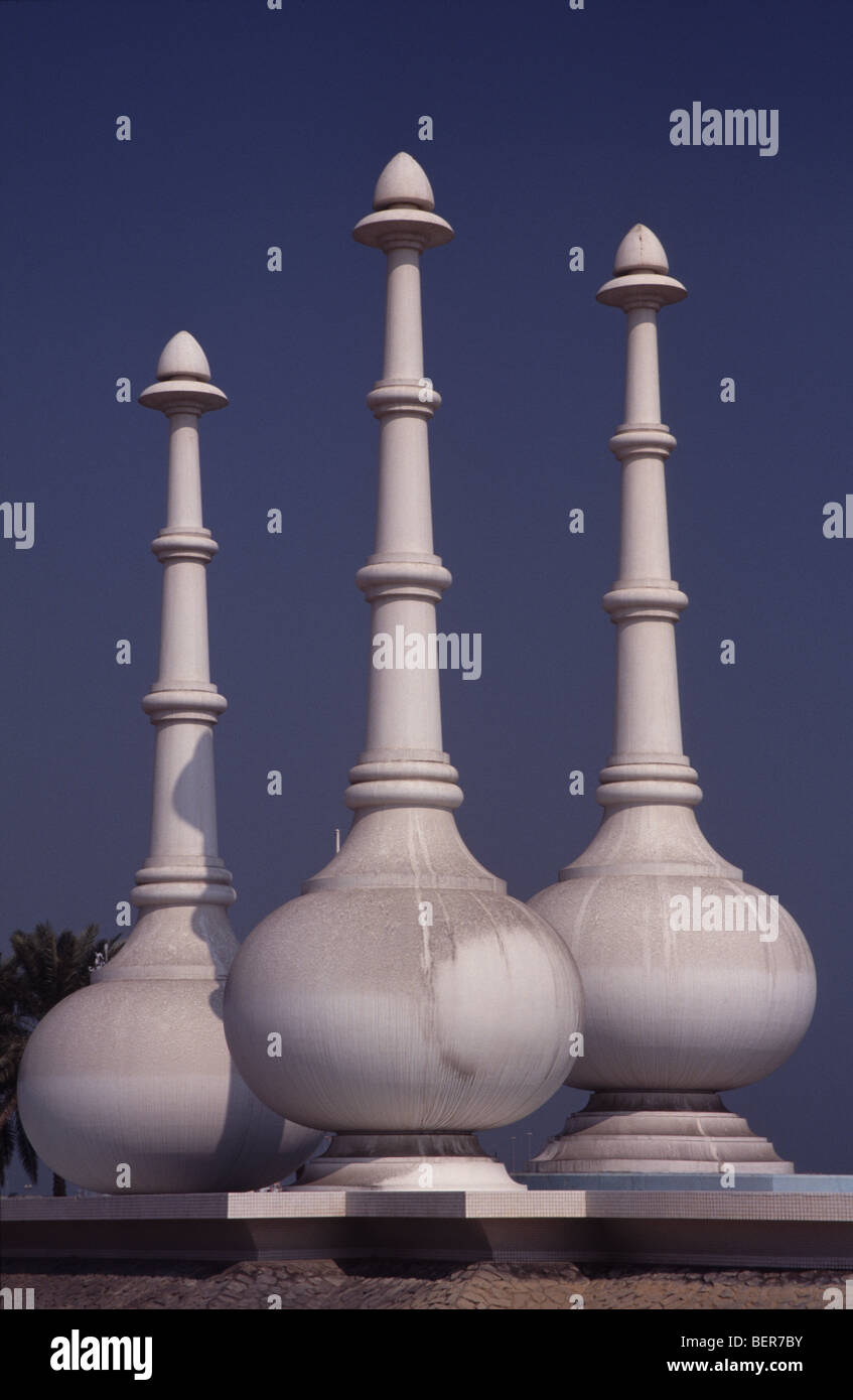 Doha corniche Qatar tourism monument statue iconic Stock Photo - Alamy