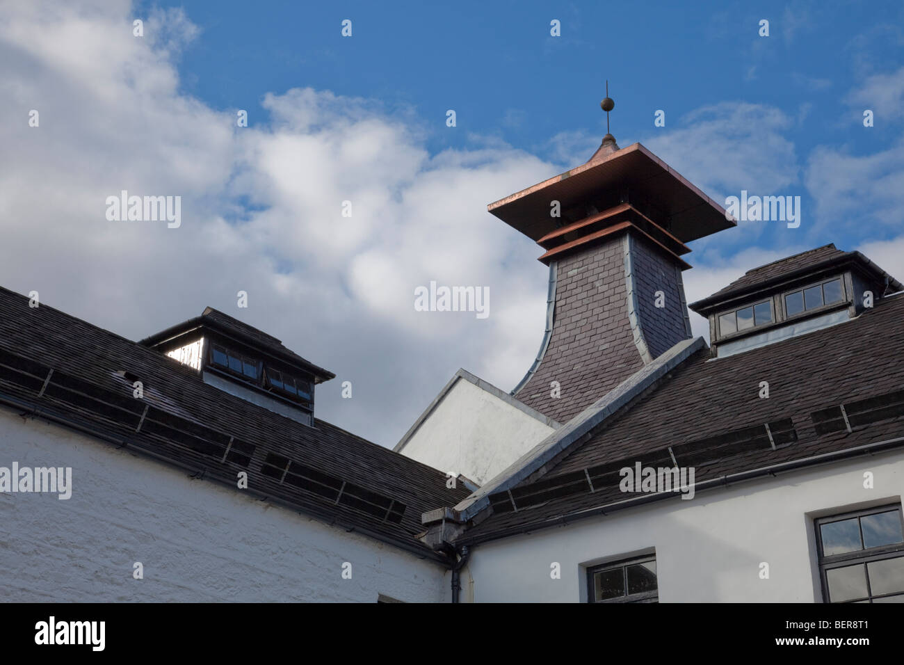 Dalwhinnie Distillery pagoda roof Stock Photo - Alamy