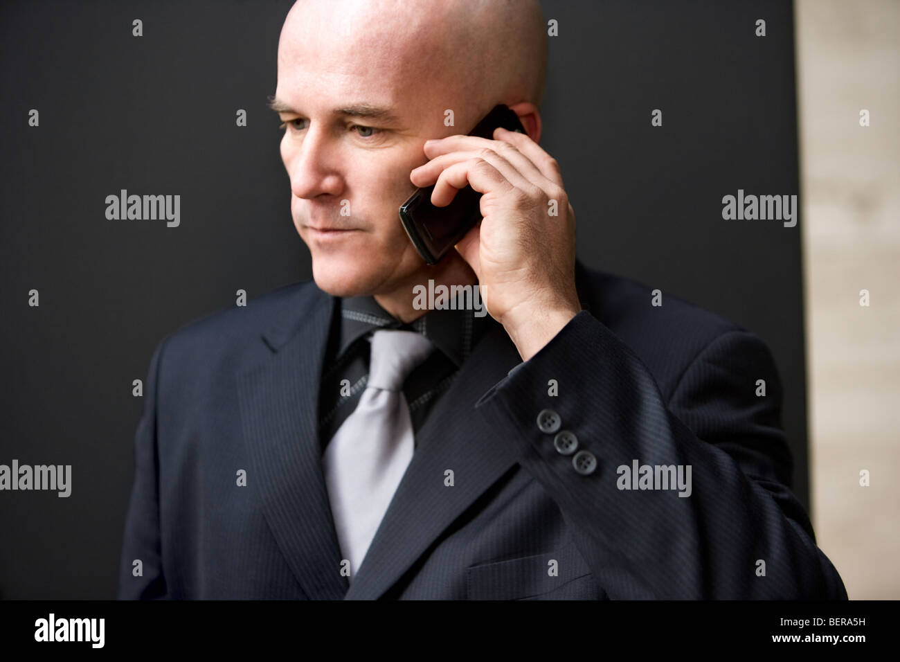 Profile bald man in late hi-res stock photography and images - Alamy