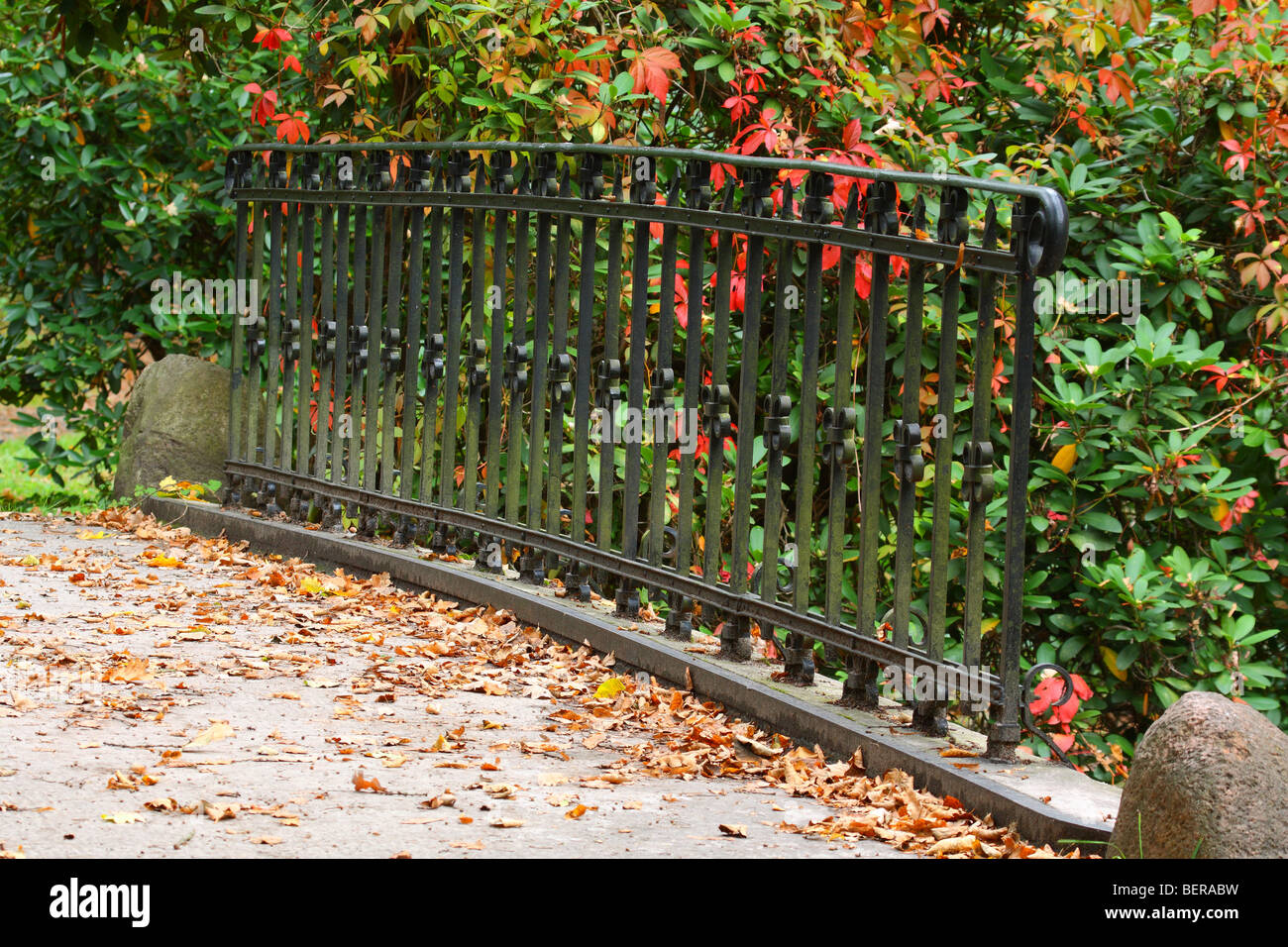 Old iron hand-rail Stock Photo - Alamy