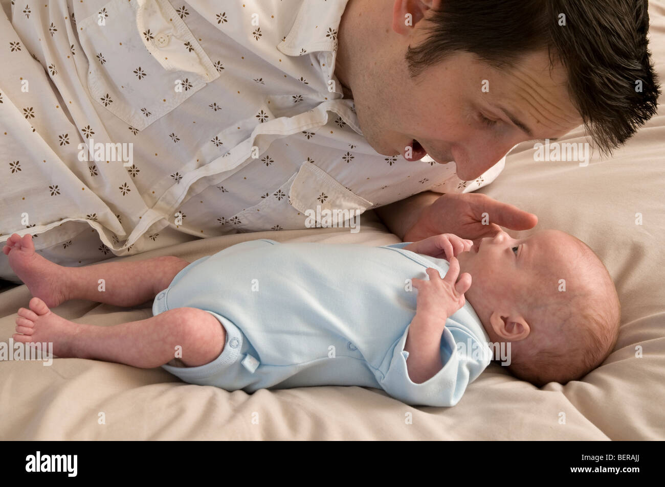 Father interacting with baby son hi-res stock photography and images ...