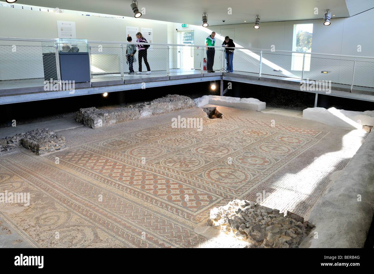 Roman mosaic and Hypocaust museum, St Albans (Verulamium ...