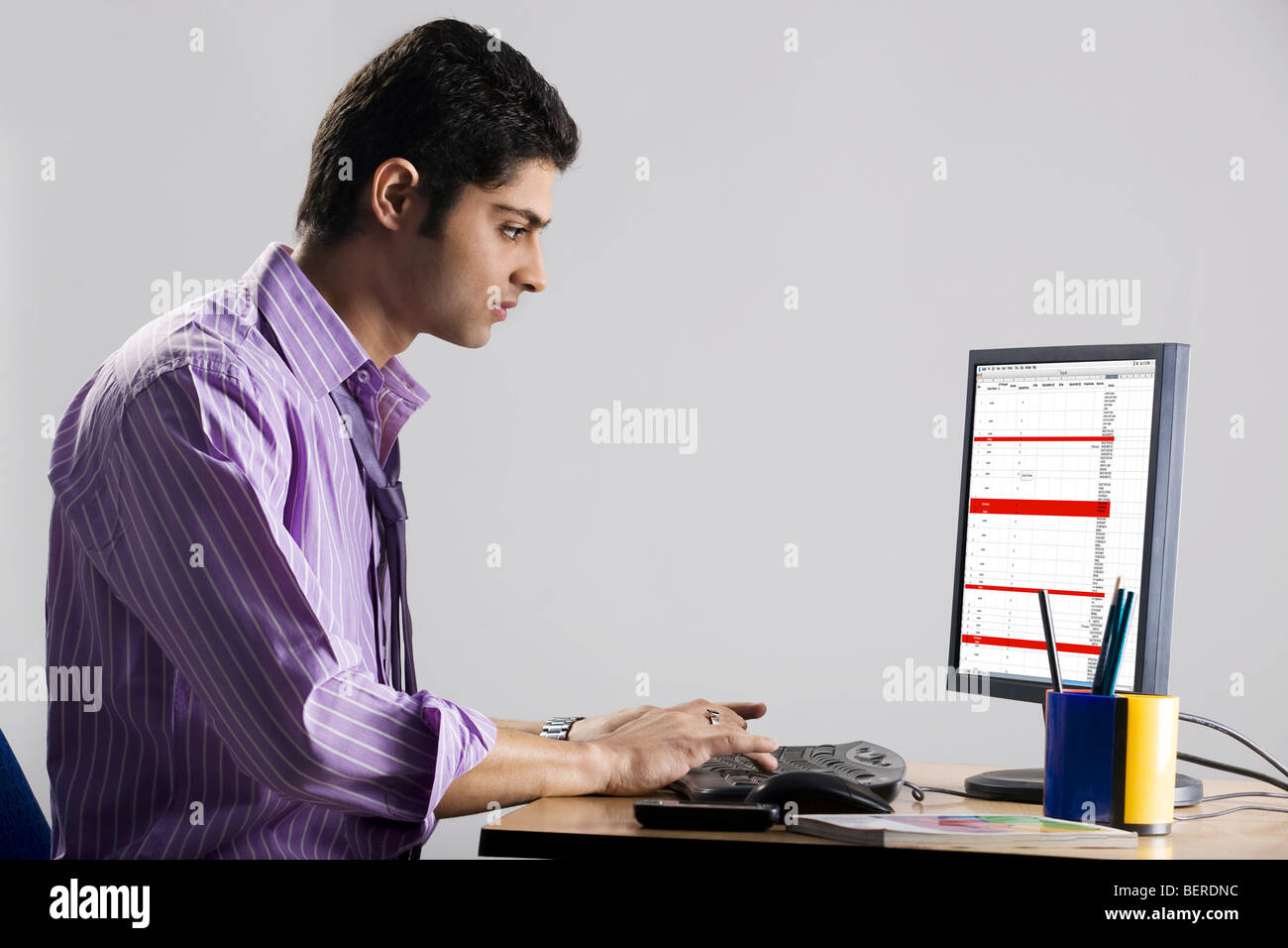Executive working at his desk Stock Photo - Alamy
