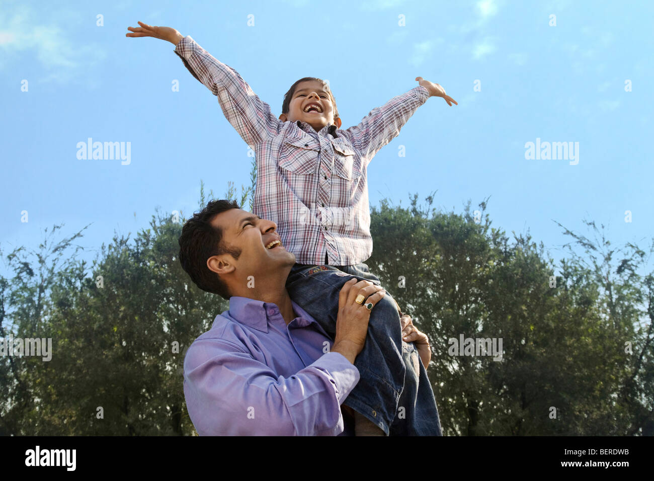 Father and son having fun Stock Photo - Alamy