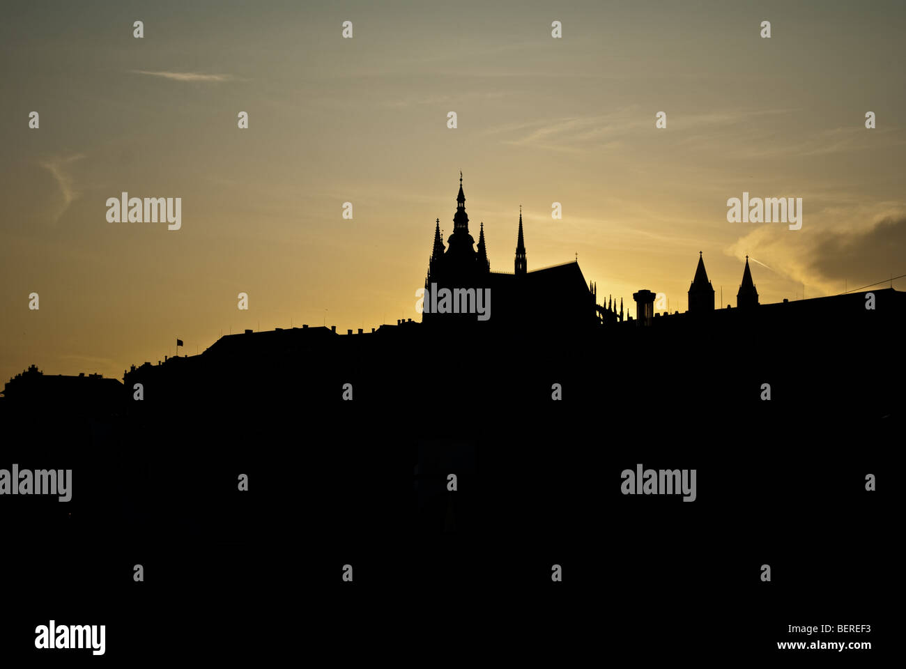 prague in the sunset Stock Photo - Alamy