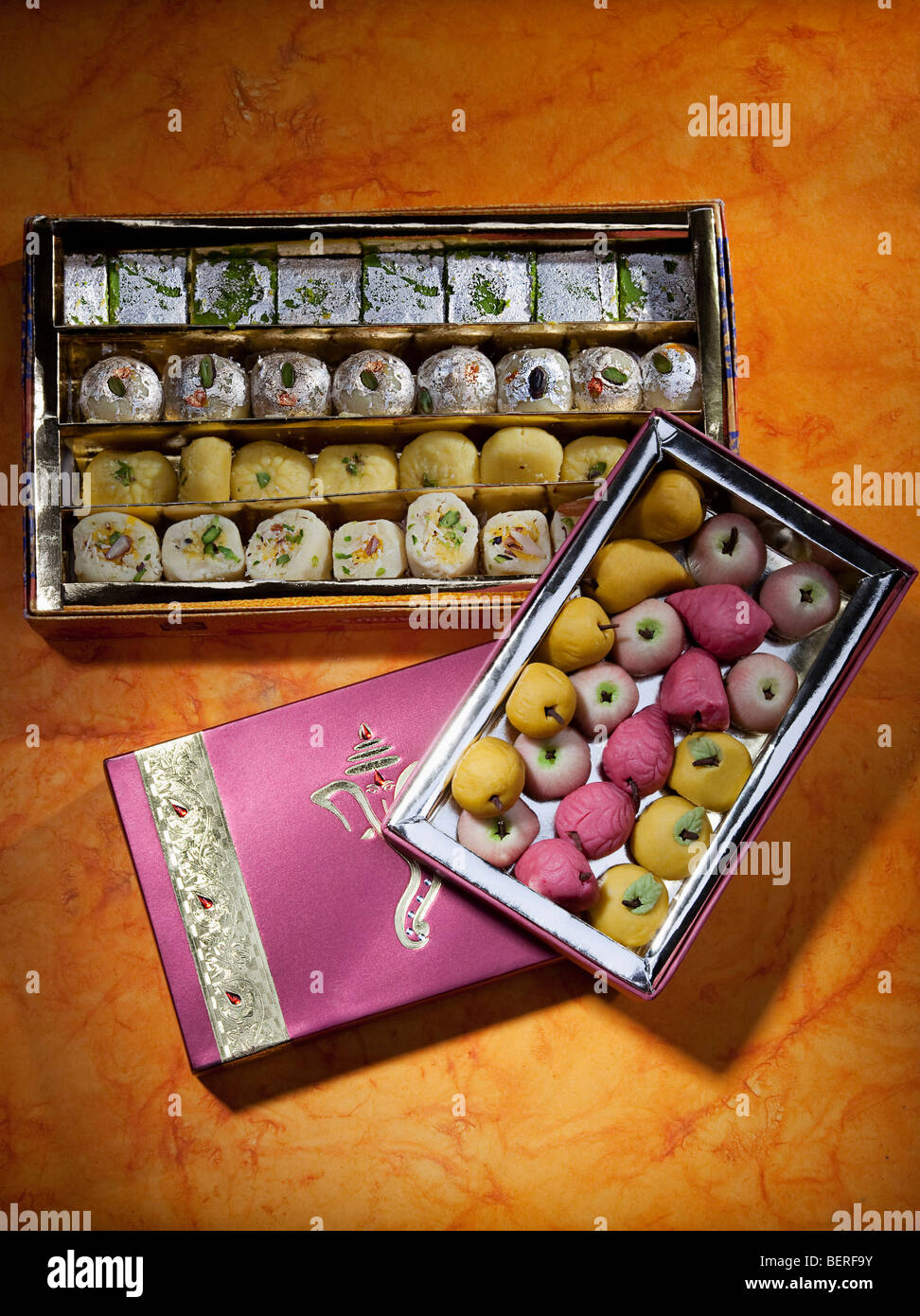 Boxes of sweets Stock Photo - Alamy
