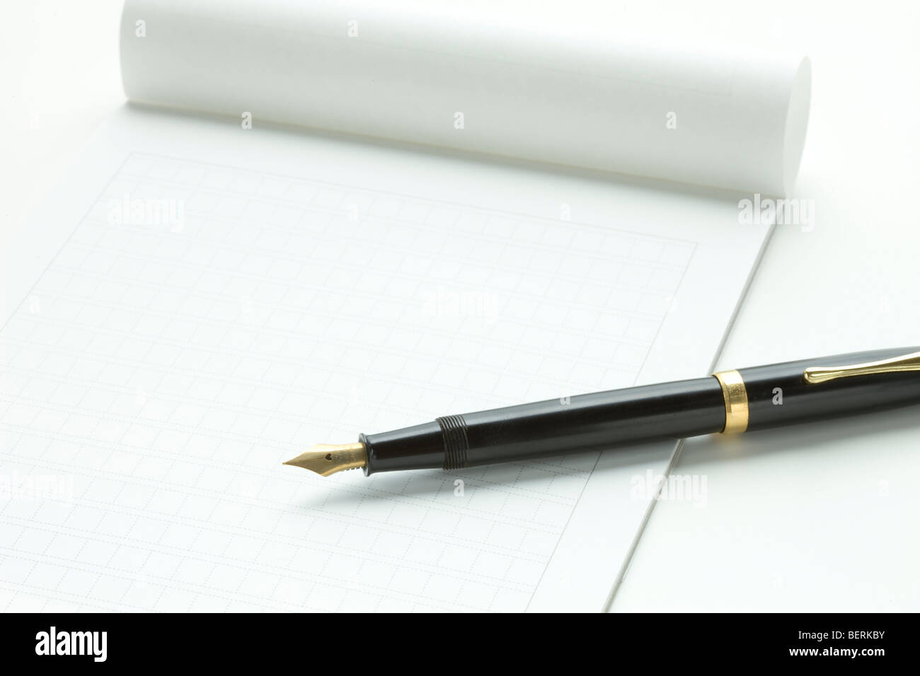 Fountain pen and paper Cut Out Stock Images & Pictures - Alamy