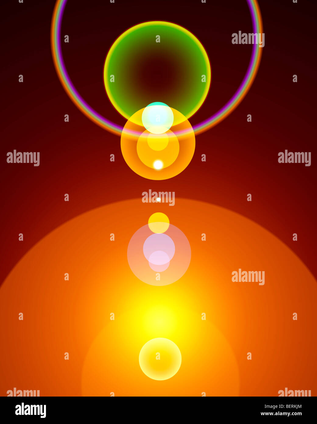 Futuristic Orange Circular Pattern Stock Photo - Alamy