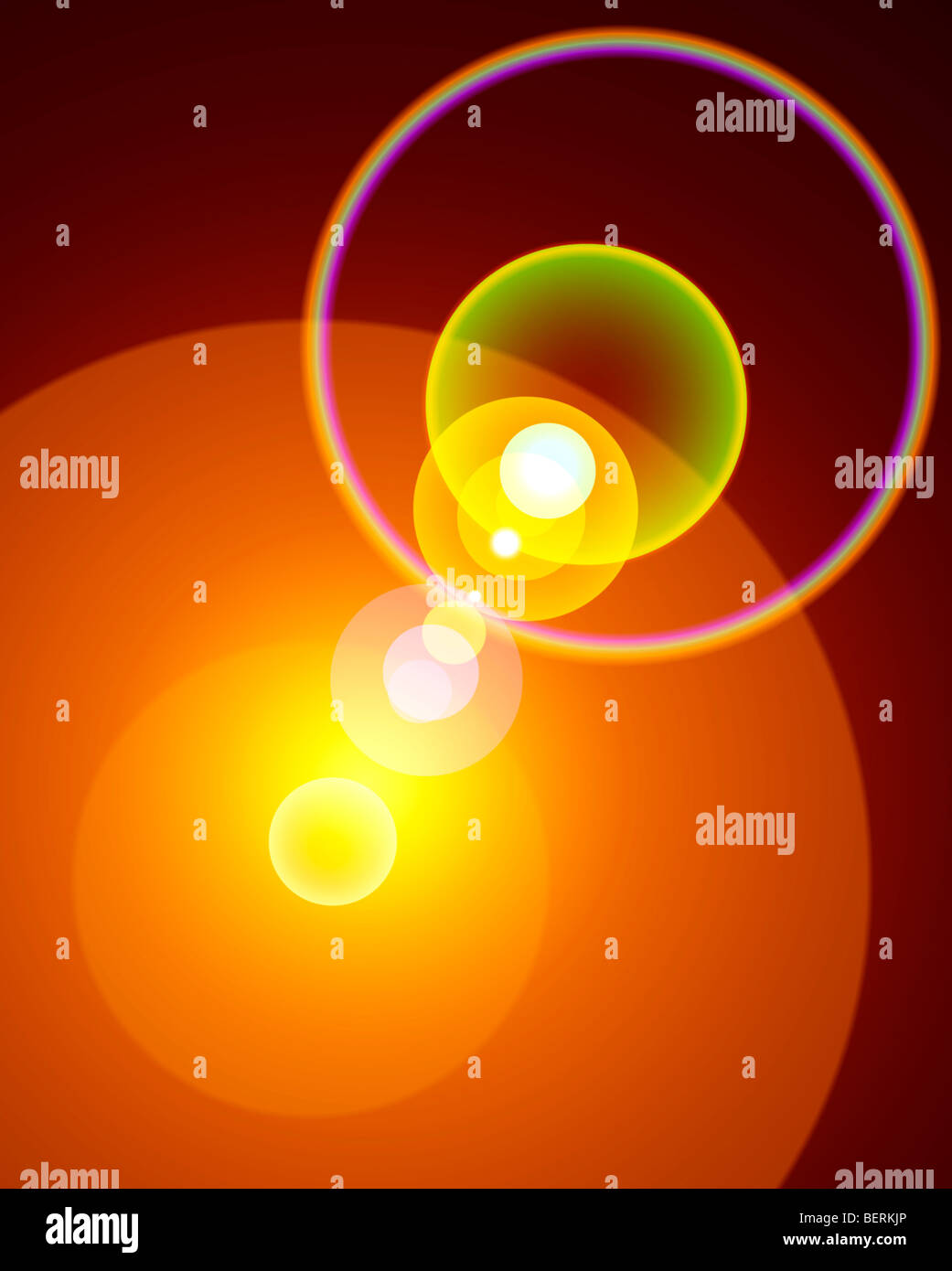 Futuristic Orange Circular Pattern Stock Photo - Alamy