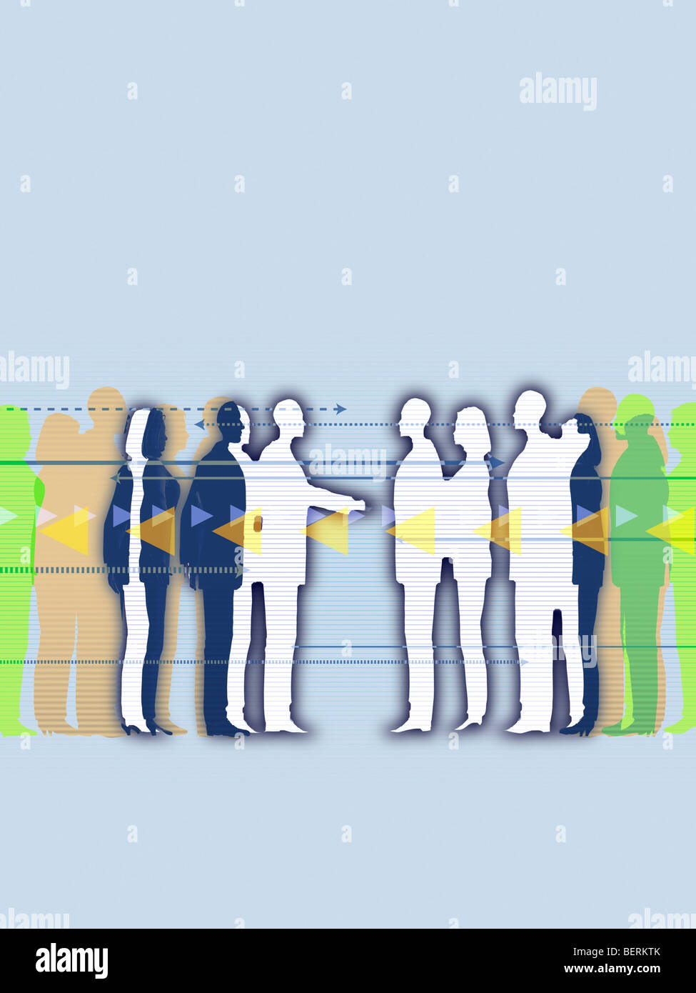 Digital composite silhouette businessmen hi-res stock photography and ...