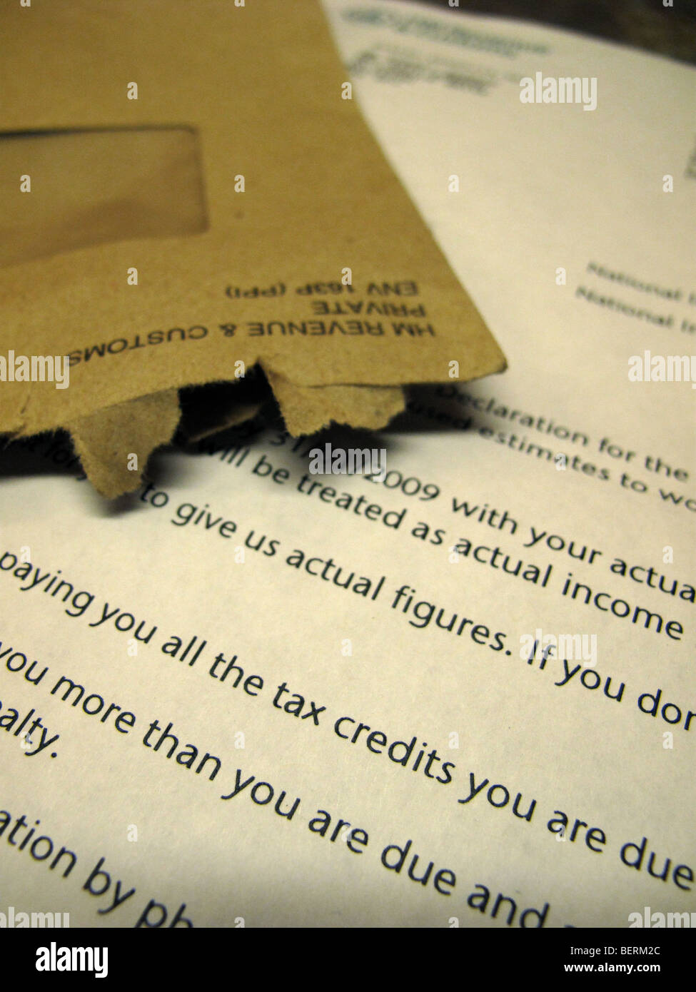 A letter from the tax credit's office Stock Photo - Alamy