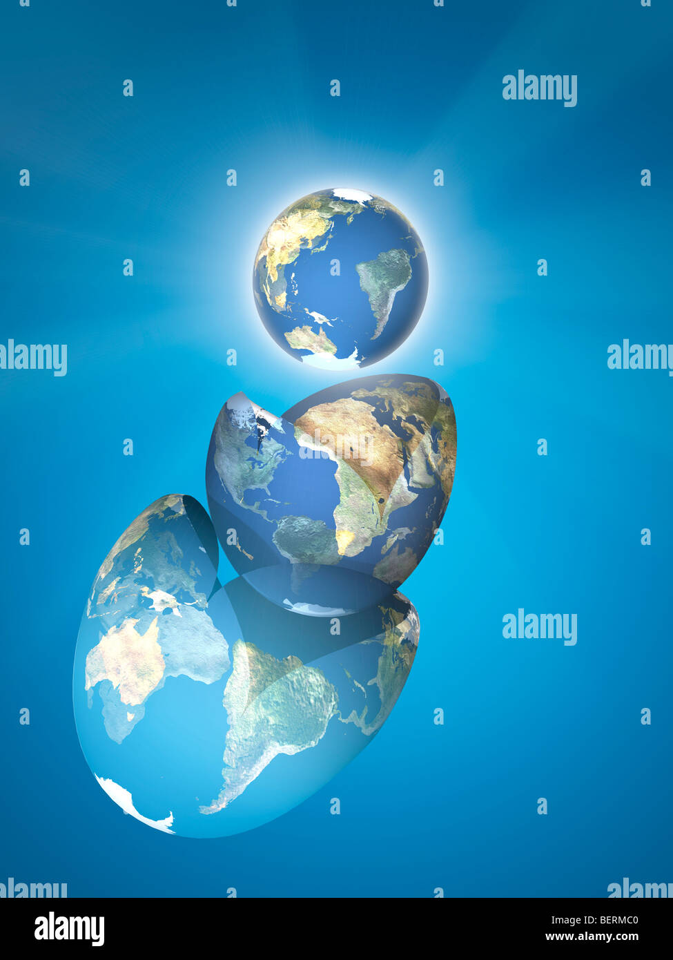 Earth emerging from earth Stock Photo - Alamy
