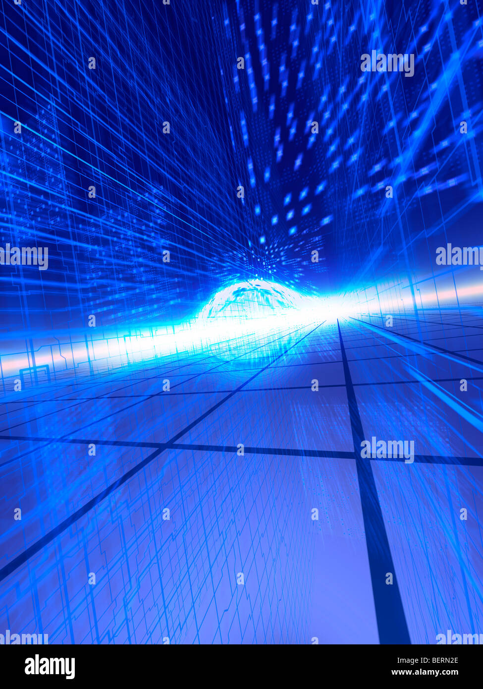 Flash of light computer graphic Stock Photo - Alamy