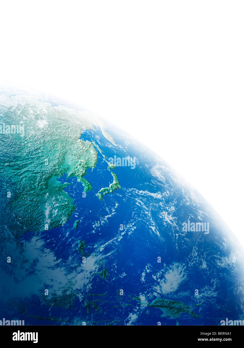 The earth, computer graphic, white background Stock Photo - Alamy