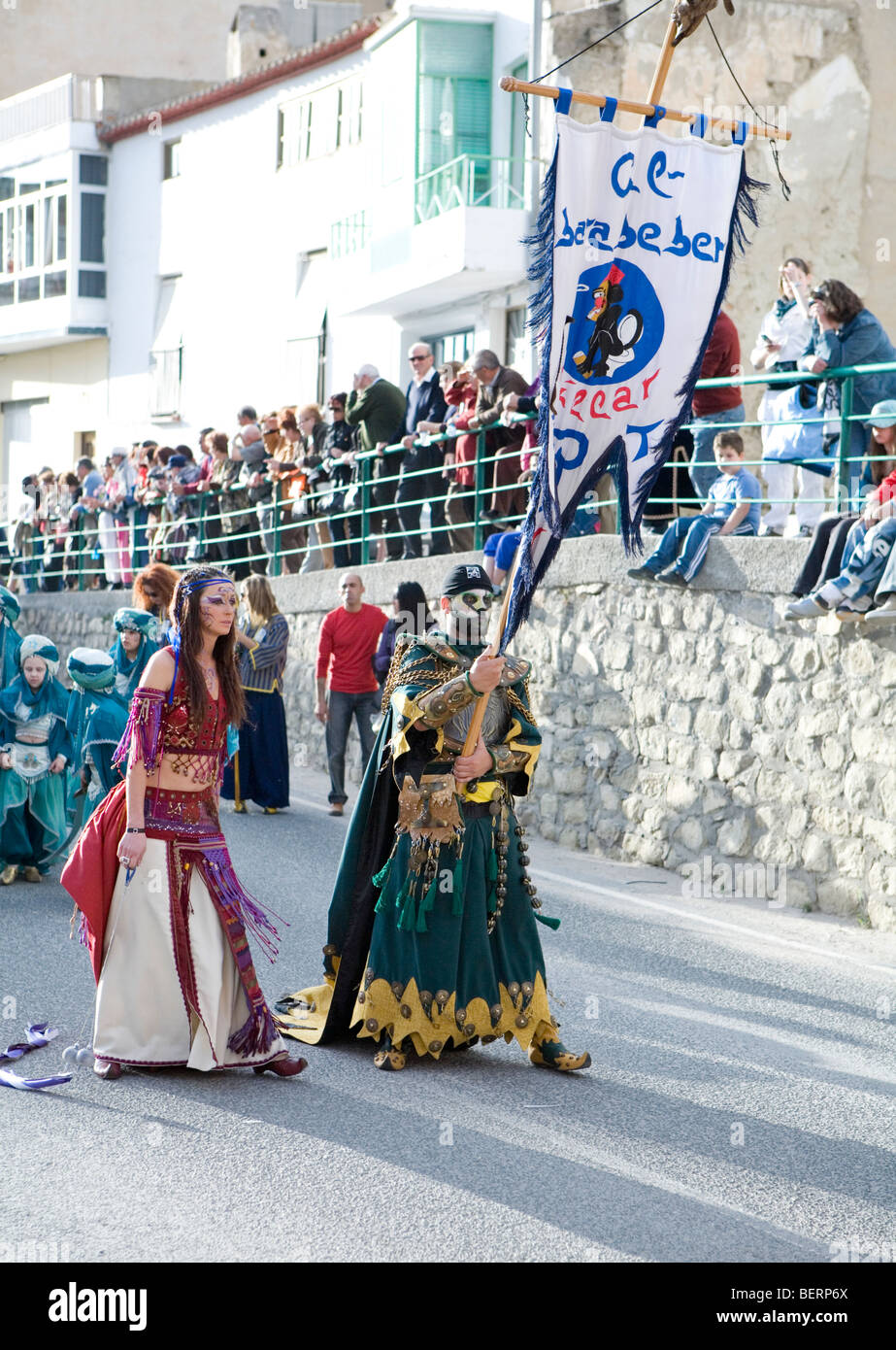 People in Costume at a Spanish Fiesta in Cullar, Spain Stock Photo - Alamy