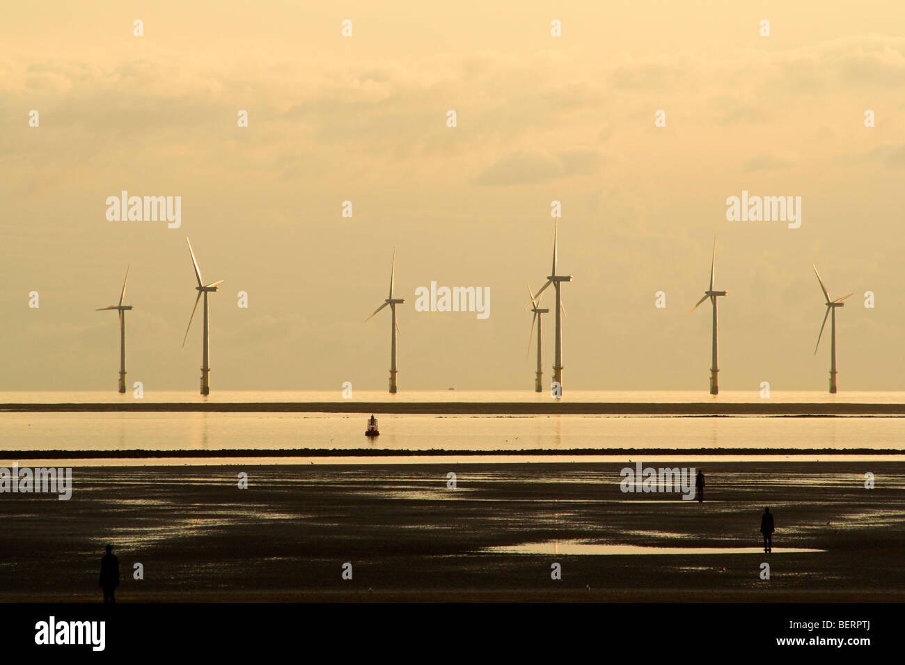 Burbo Bank offshore wind farm, Burbo Flats, Liverpool Bay, Merseyside ...