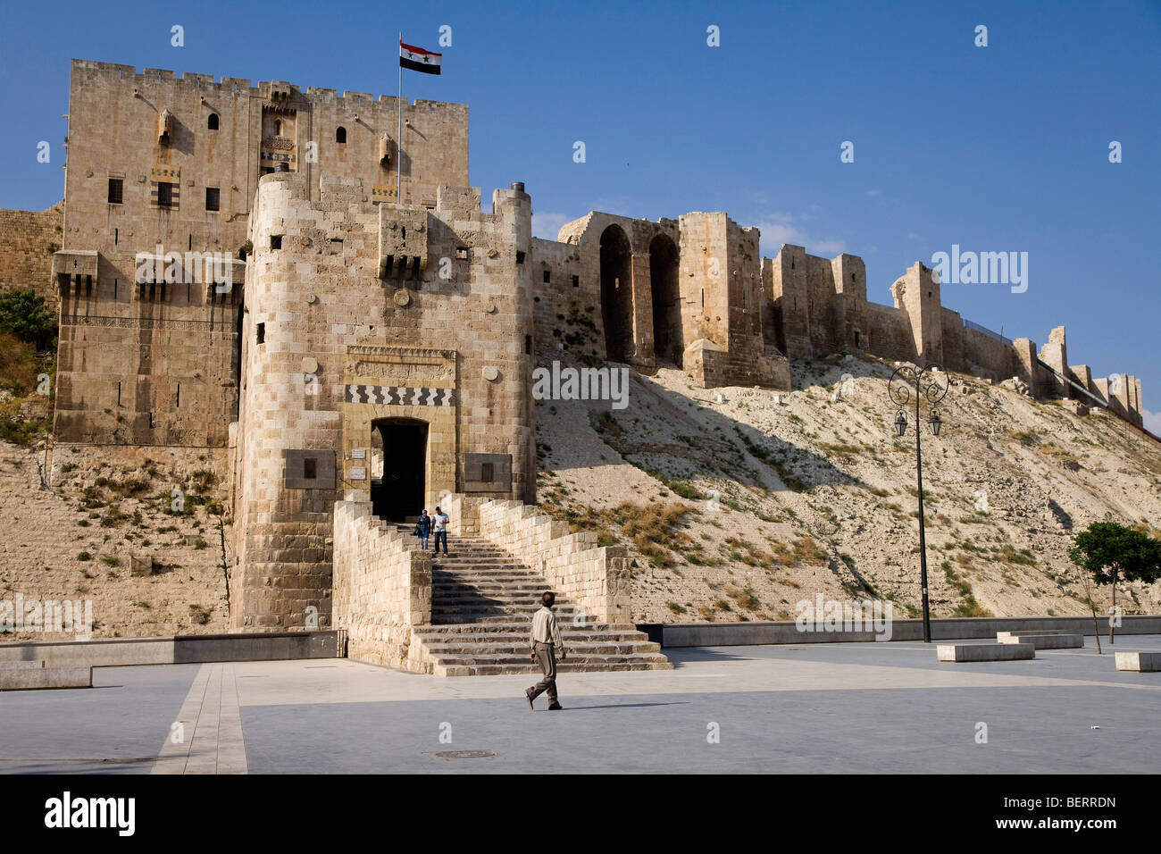 Entrance to the citadel aleppo hi-res stock photography and images - Alamy