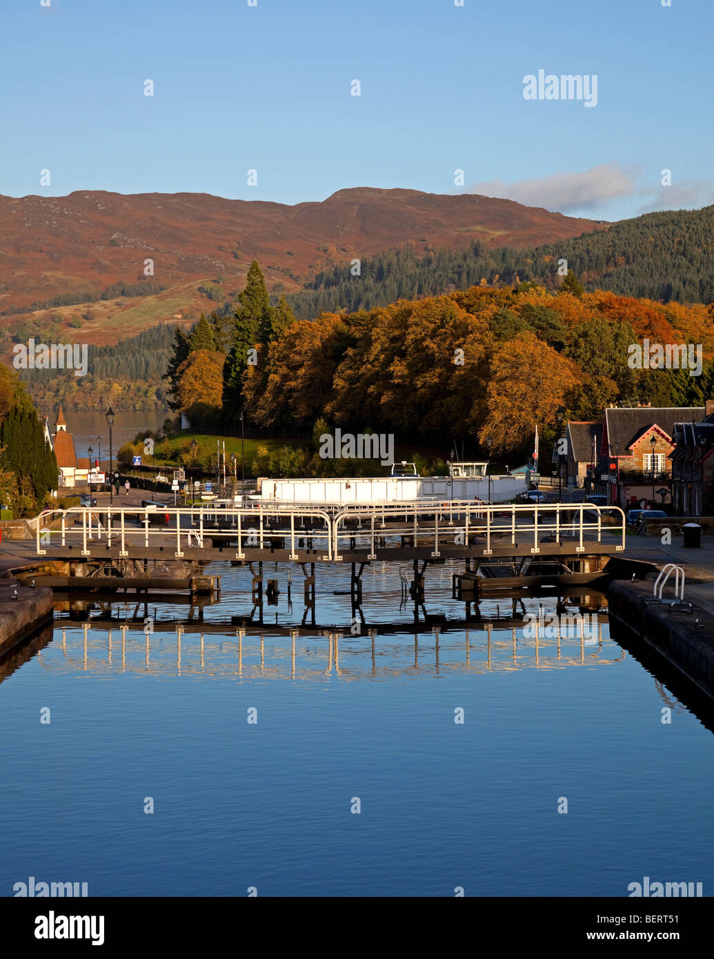 Fort Augustus, Caledonian Canal Lock Gates Scotland UK Europe Stock ...