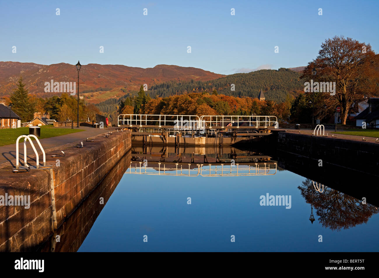 Fort Augustus, Caledonian Canal Lock Gates Scotland UK Europe Stock ...