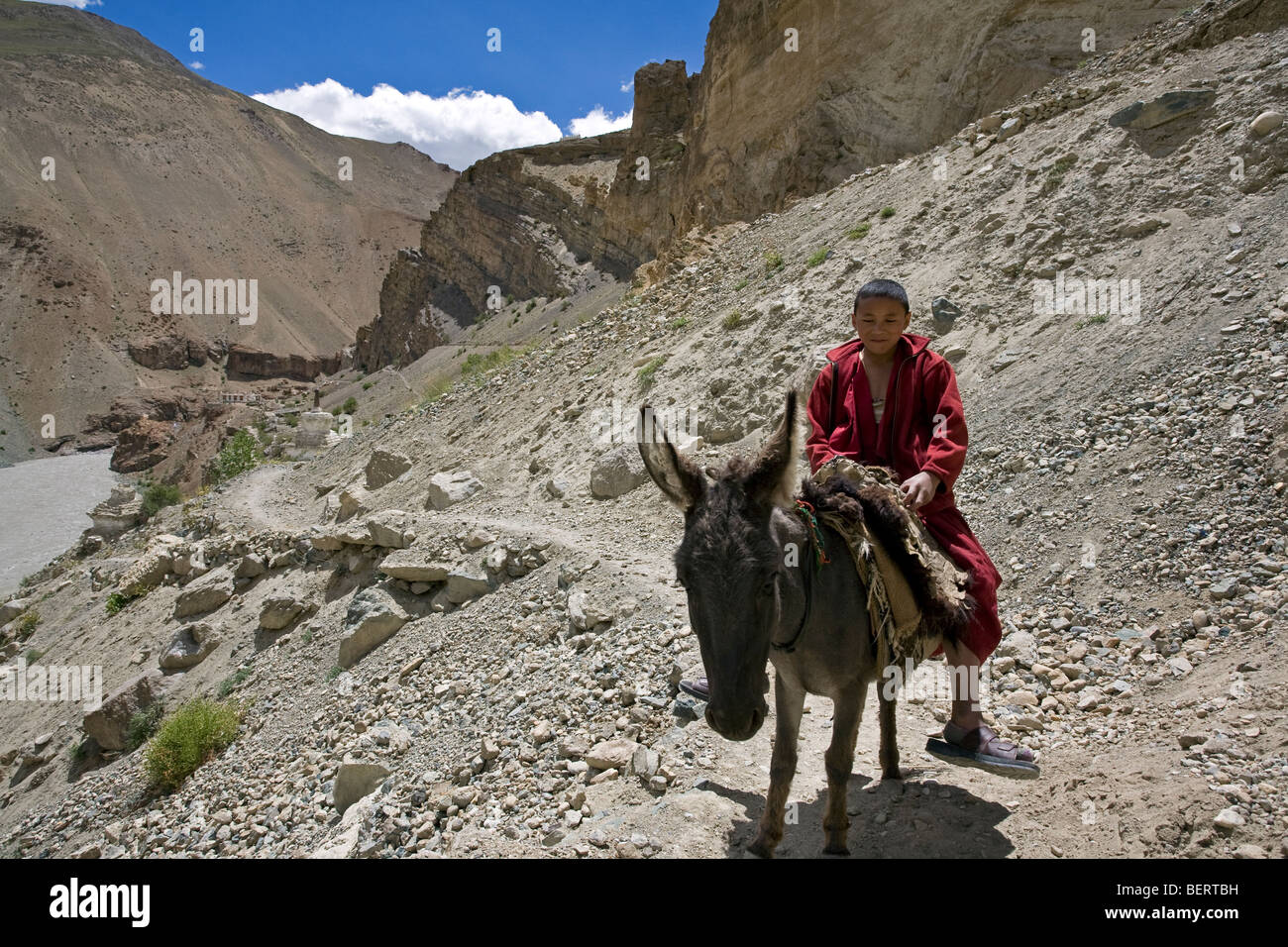 Boy riding a donkey hi-res stock photography and images - Alamy