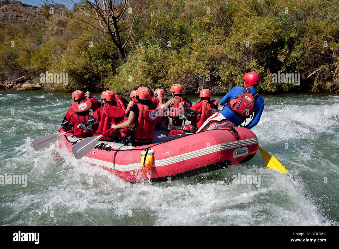 Rafting in Atuel River, Valle Grande, San Rafael, Mendoza province ...