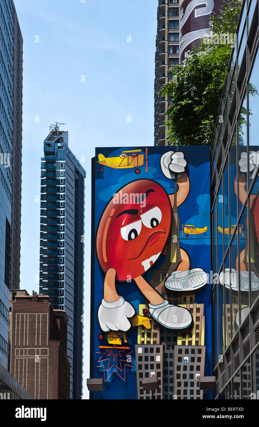 U.S.A., New York,Manhattan,luminous signs in Times Square area Stock ...