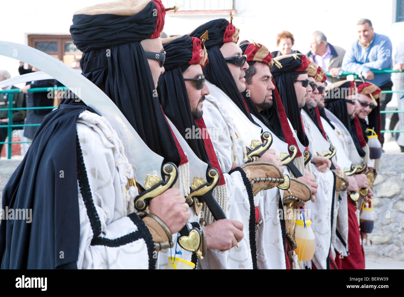 People in Costume at a Spanish Fiesta in Cullar, Spain Stock Photo - Alamy