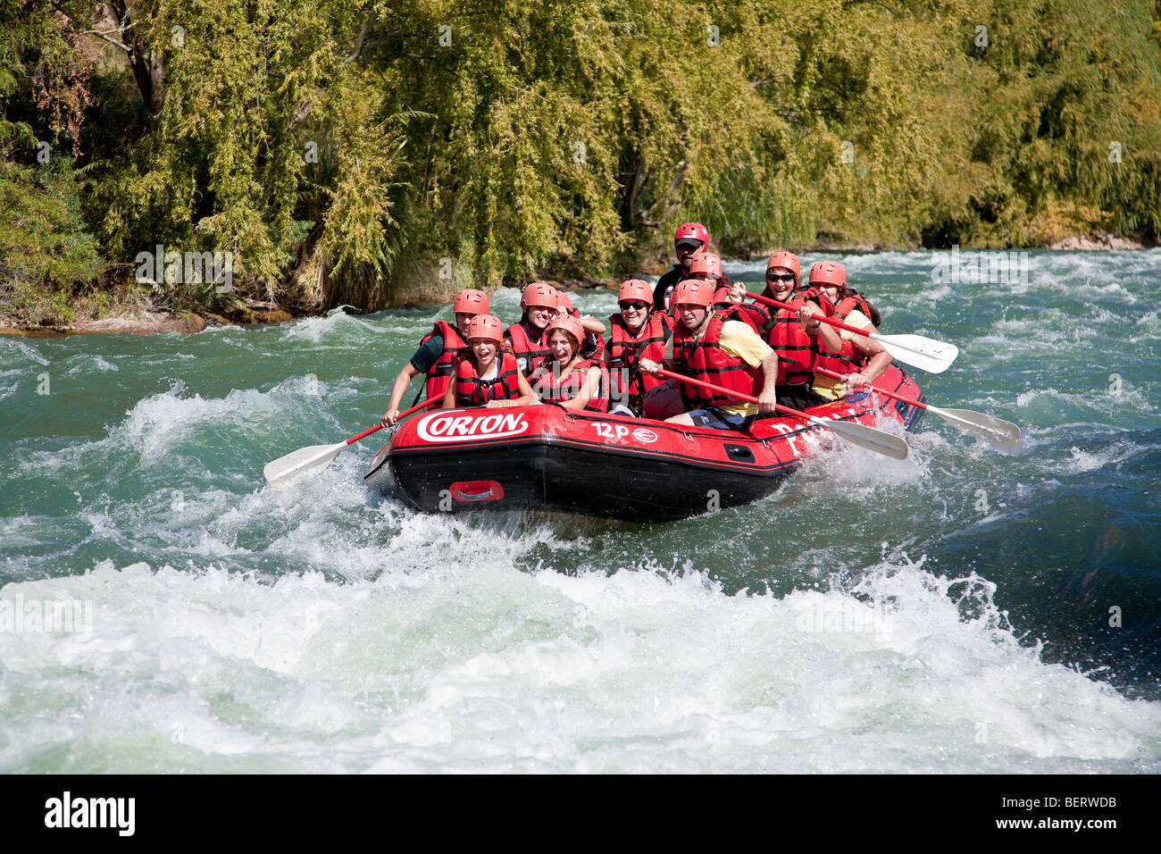 Rafting in Atuel River, Valle Grande, San Rafael, Mendoza province ...