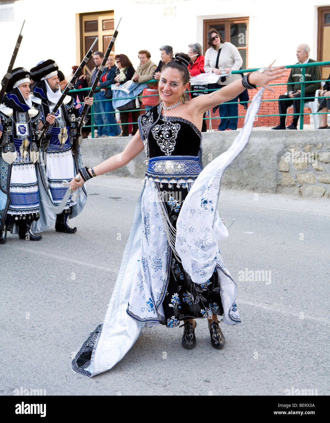 People in Costume at a Spanish Fiesta in Cullar, Spain Stock Photo - Alamy